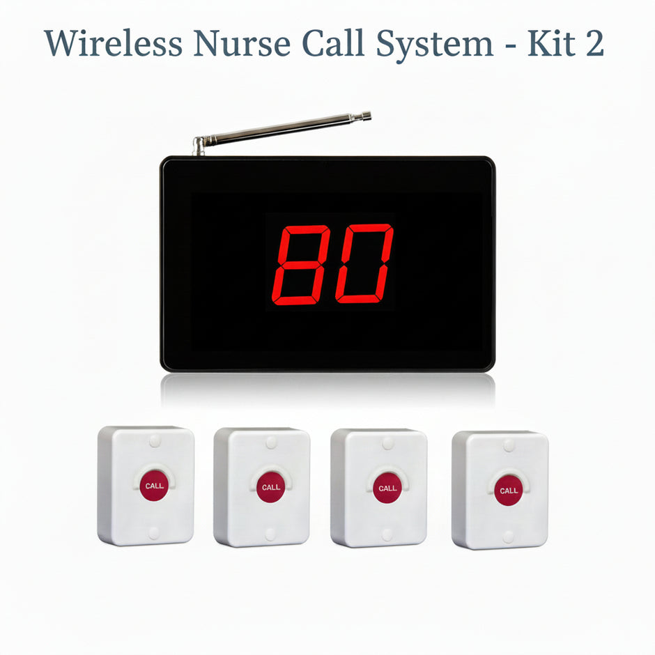 Wireless Nurse Call System with Waterproof Call Buttons - Kit 2 ...